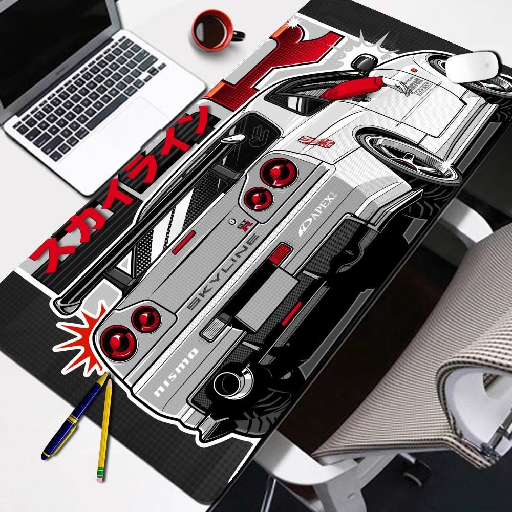 Racing GTR Sports Car Mousepad Cartoon Lockedge Large Gaming Mouse Pad ...
