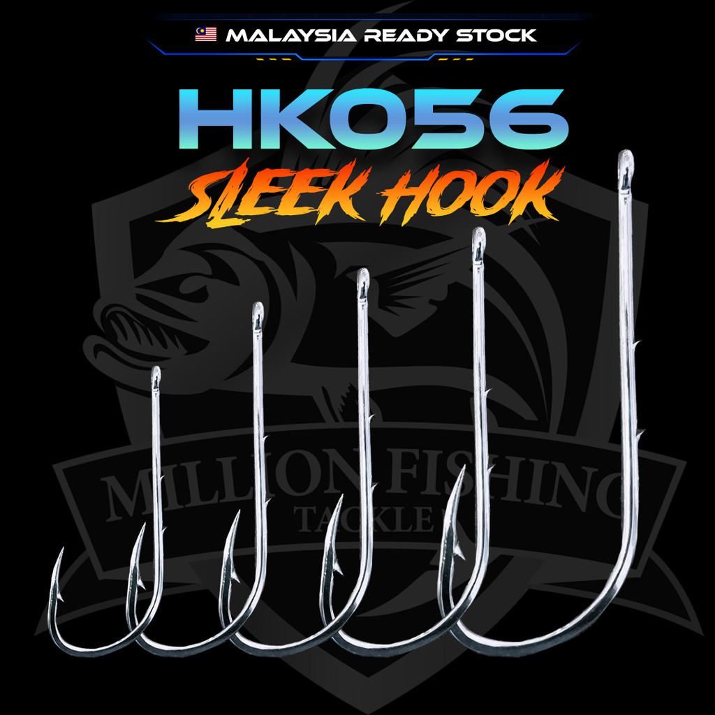 Mata Kail Kolam 10PCS SLEEK Fishing Hook Double Sharp Barb High Carbon ...