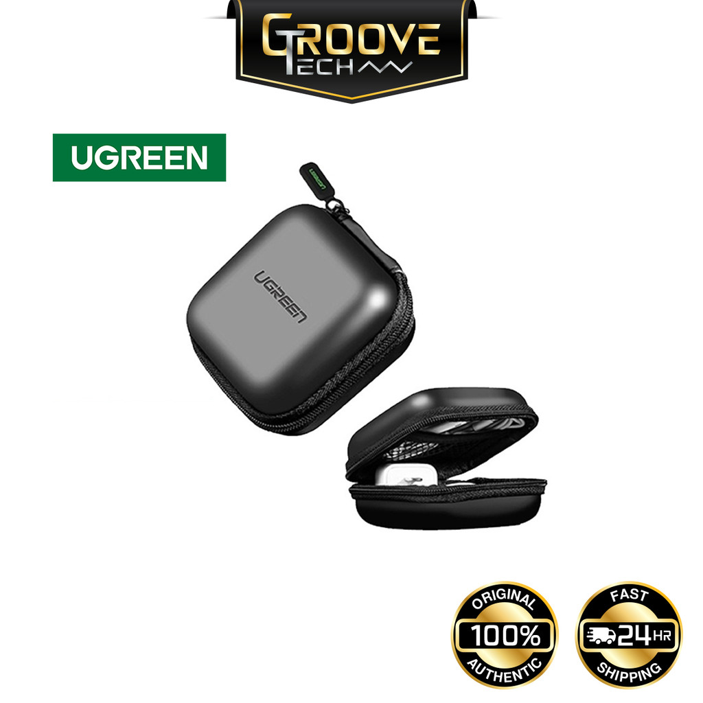 UGREEN Earphones Case Waterproof for Earbuds Memory Card Zipper ...