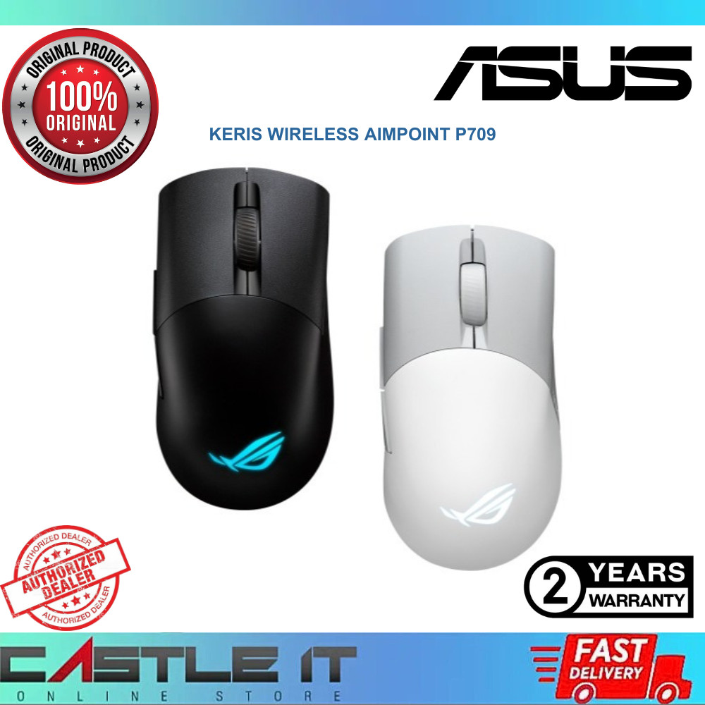 Asus ROG Keris Wireless AimPoint P709 BLACK WHITE Gaming Mouse BT ...