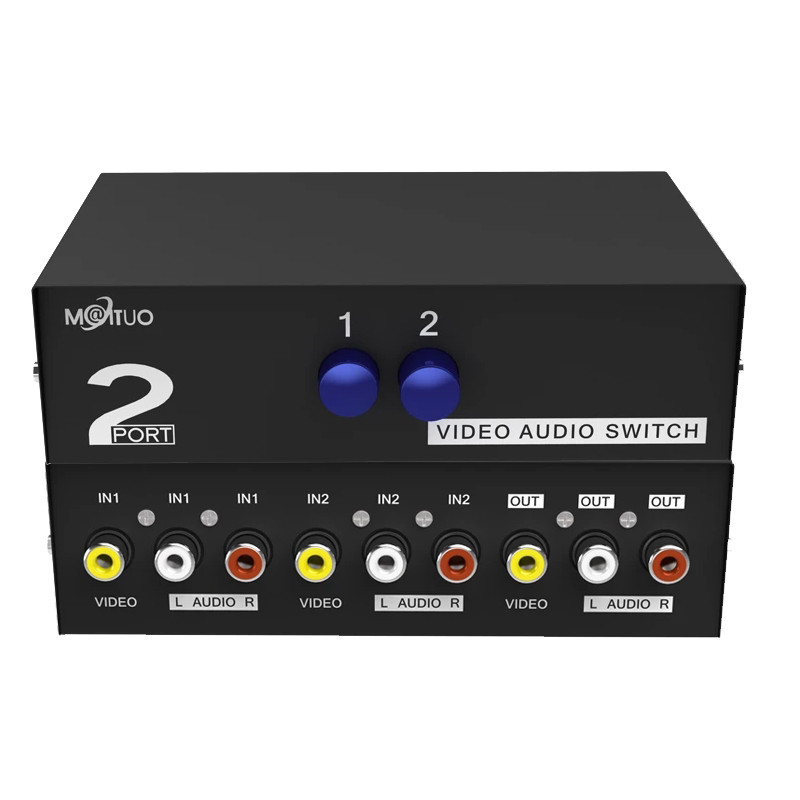 2 Port AV Audio Video Switch 2x1 4x1 8x1 AV RCA Switcher 2 in 1 out ...