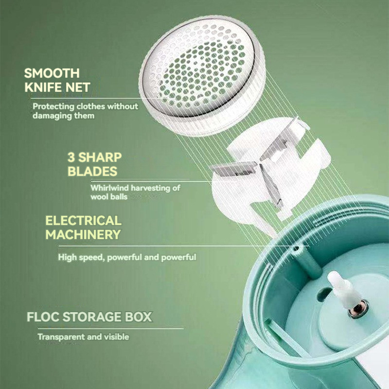 Wireless Lint Remover Cordless Fabric Shaver Rechargeable USB Shaver ...