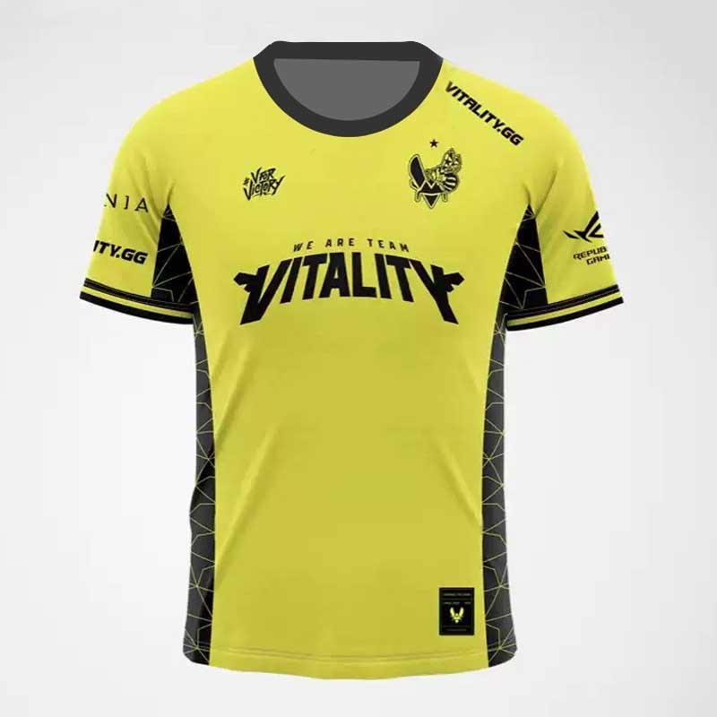 Team Vitality 2025 BLAST CS2 Esports Jersey CSGO Major Training Uniform Streetwear Oversized ...