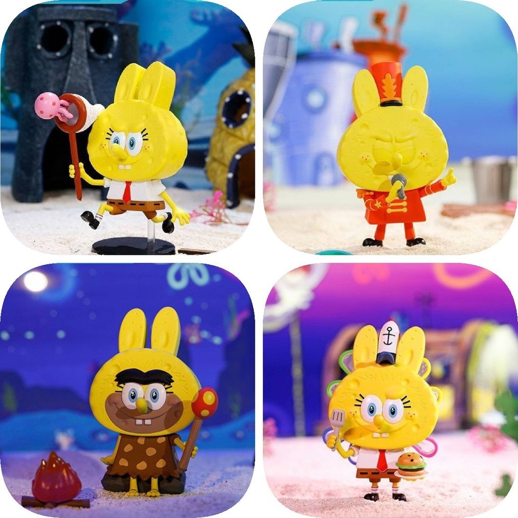 Authentic Labubu Popmart Spongebob Series Metal Blind Box Figurine ...