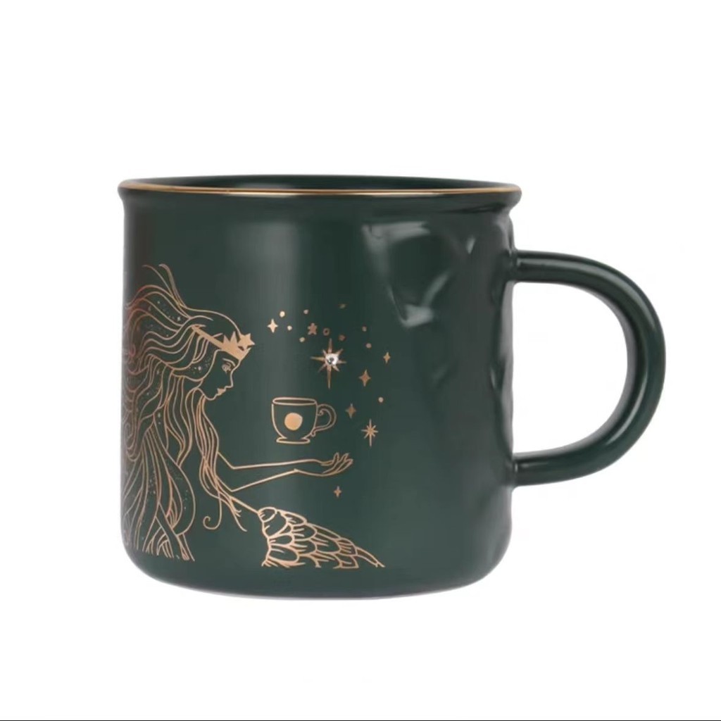 Starbucks Cup White Green Ceramic Coffee Mug 50th Anniversary Series ...