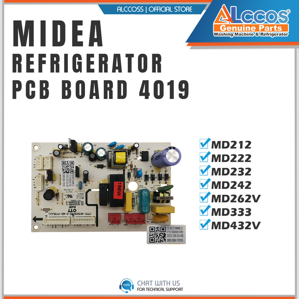 ORIGINAL MIDEA REFRIGERATOR PCB BOARD - MIDEA MD-212/MD-222/MD-232/MD ...