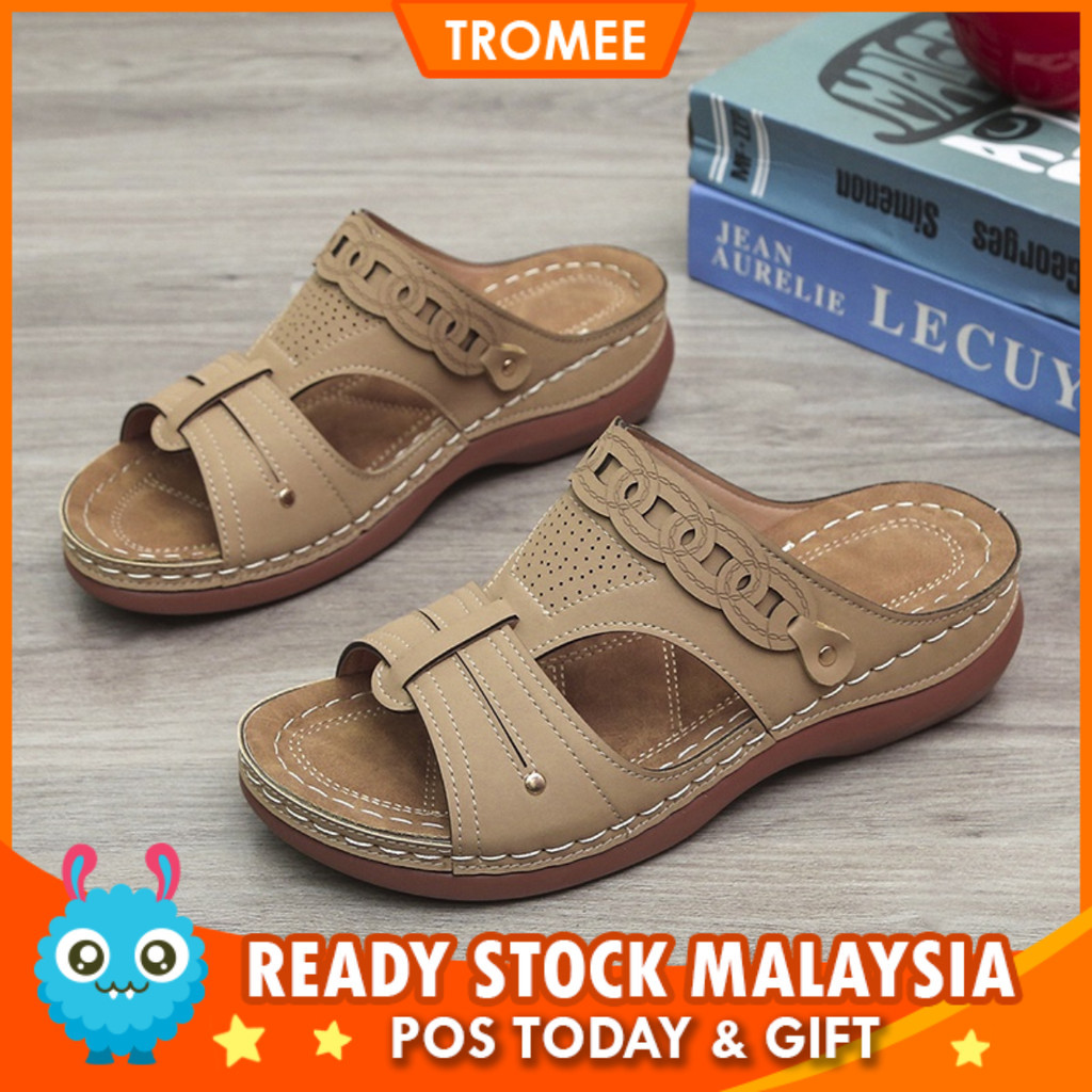 TROMEE KBB 5813 Wedges Women's Summer Spring Retro Style Casual Mid ...