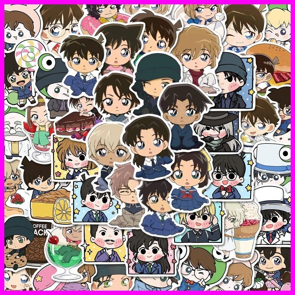 Sticker Detective Conan (49 Sheets) Kudo Shinichi Cartoon Cute ...