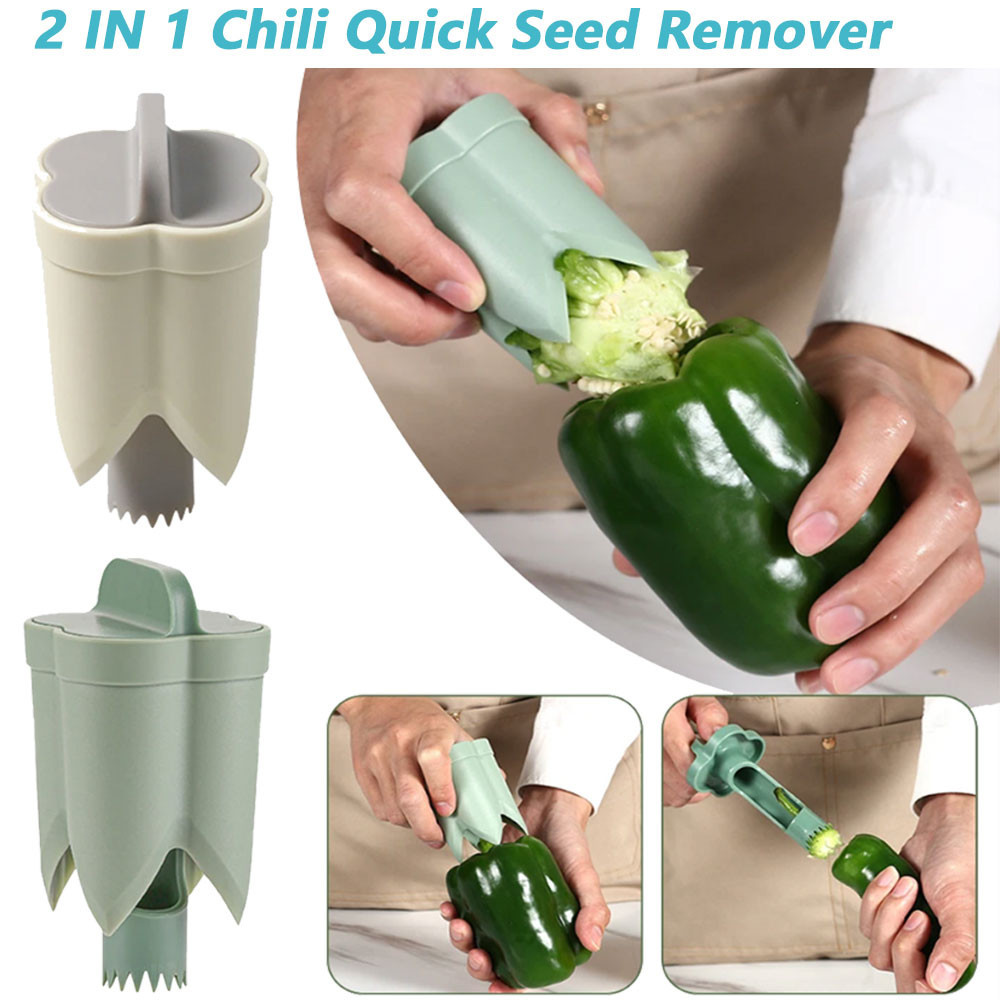 2 In 1 Chili Quick Seed Remover With Sharp Corner Design Suitable For ...