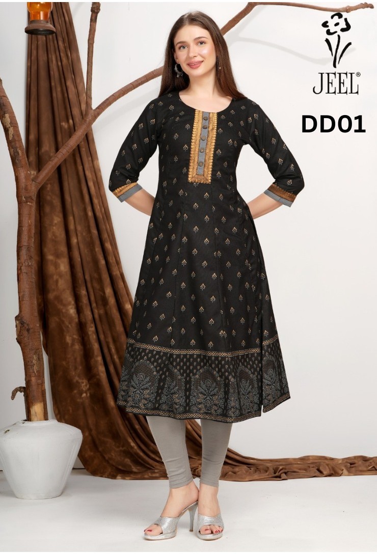 JEEL Anarkali Gown for Casual and Traditional Wear Tops Only DD Series ...
