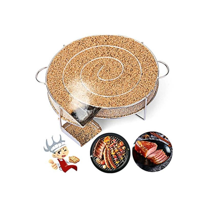 Round Versatile Smoker Basket Designed For Charcoal Barbecue With ...