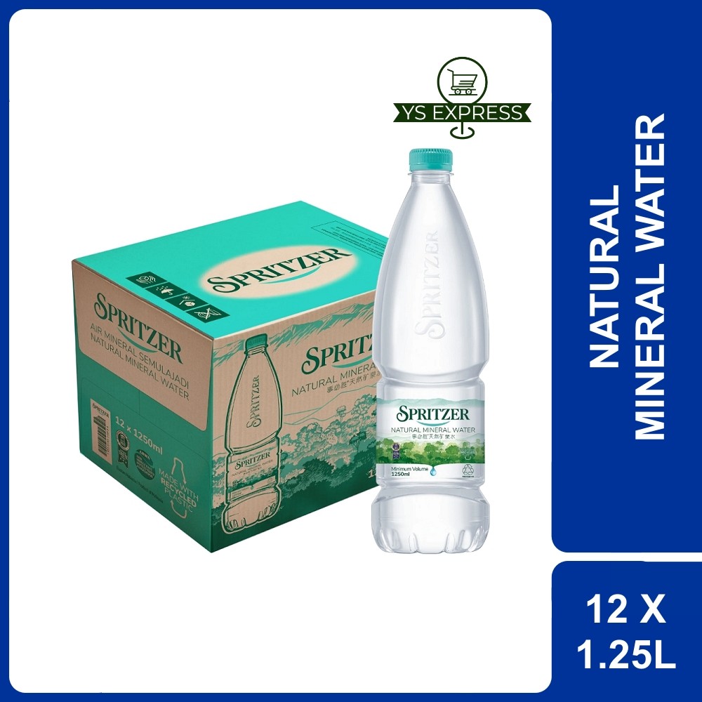 SPRITZER Natural Mineral Water 12X1.25L - Air Mineral Semulajadi | Shopee Malaysia