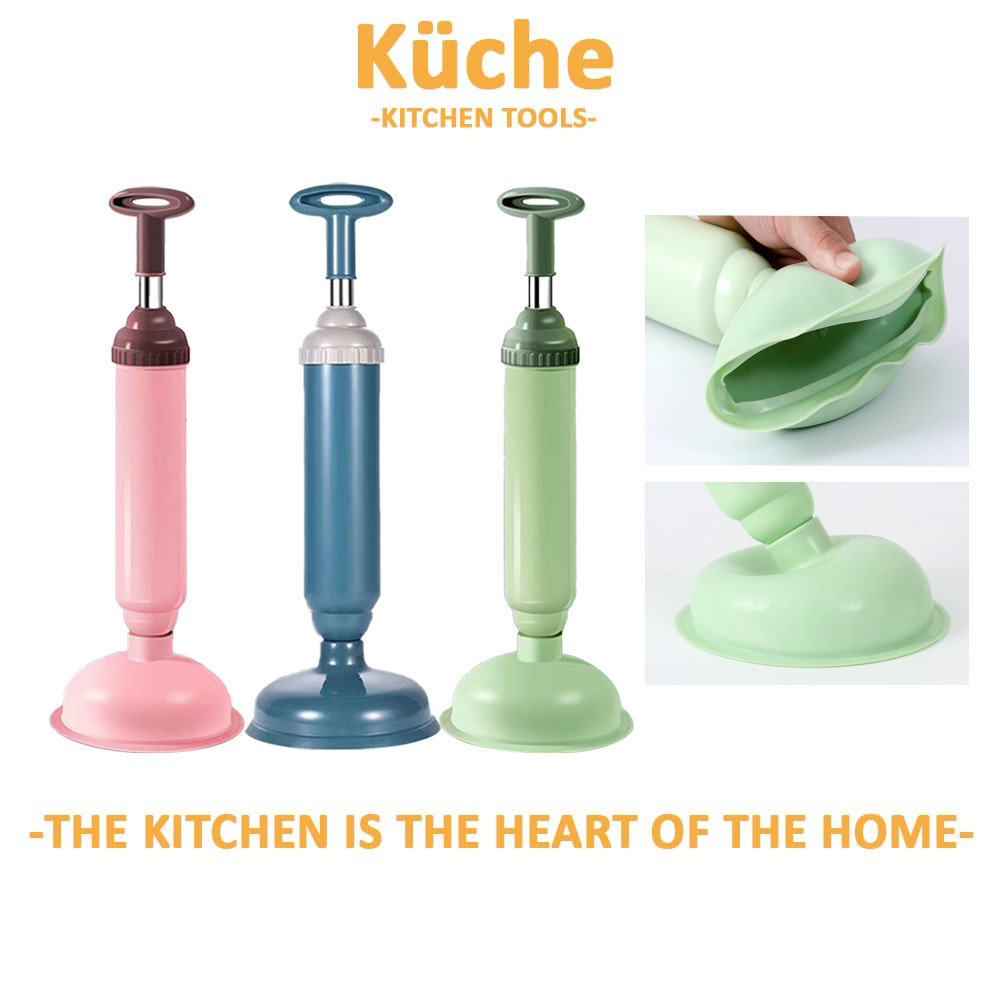 KUCHE High-Pressure Air Drain Cleaner Toilet Plunger Inflatable Pipe ...
