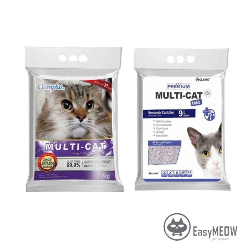 READY STOCK CLAIRE/CLUMPLUS MultiCat Litter 7KG Multi Cat Multi-Cat Cat ...