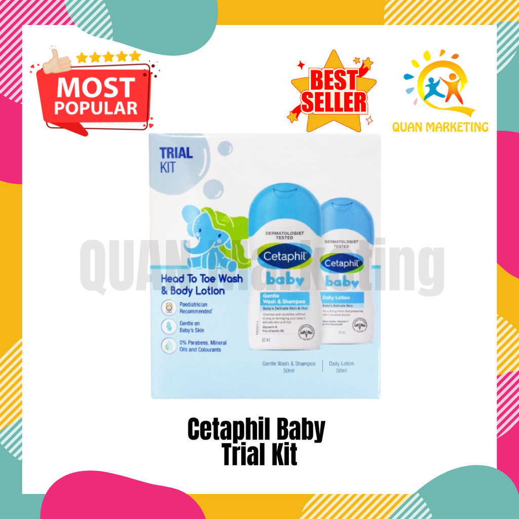 Cetaphil Baby Trial Kit For Baby Delicate Skin - Gentle Wash & Shampoo ...