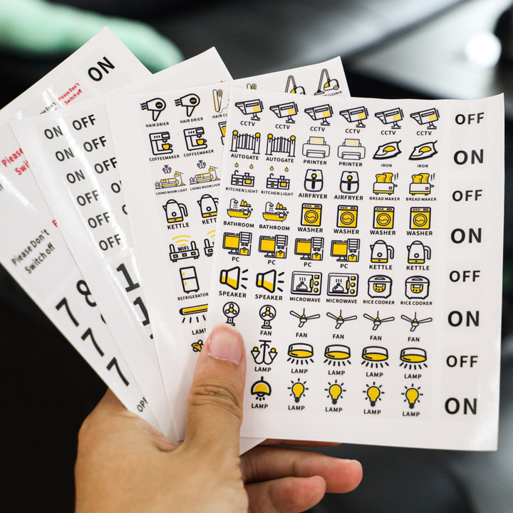 Switch sticker Appliances distinguish digital air conditioning light ...