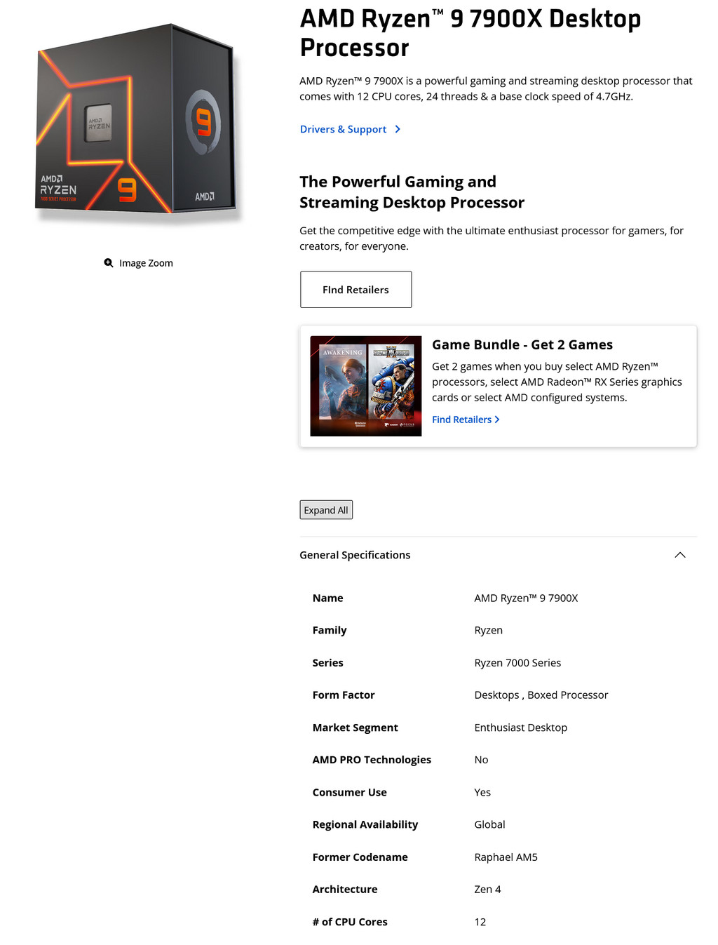AMD Ryzen 9 9950X 9900X 7950X 7900X 7900 Processor AM5 12 Core 16 Core ...