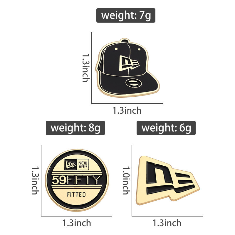 New Era Hat Pins Baseball Cap Decorative Metal Brooch Backpack Hat Pin ...