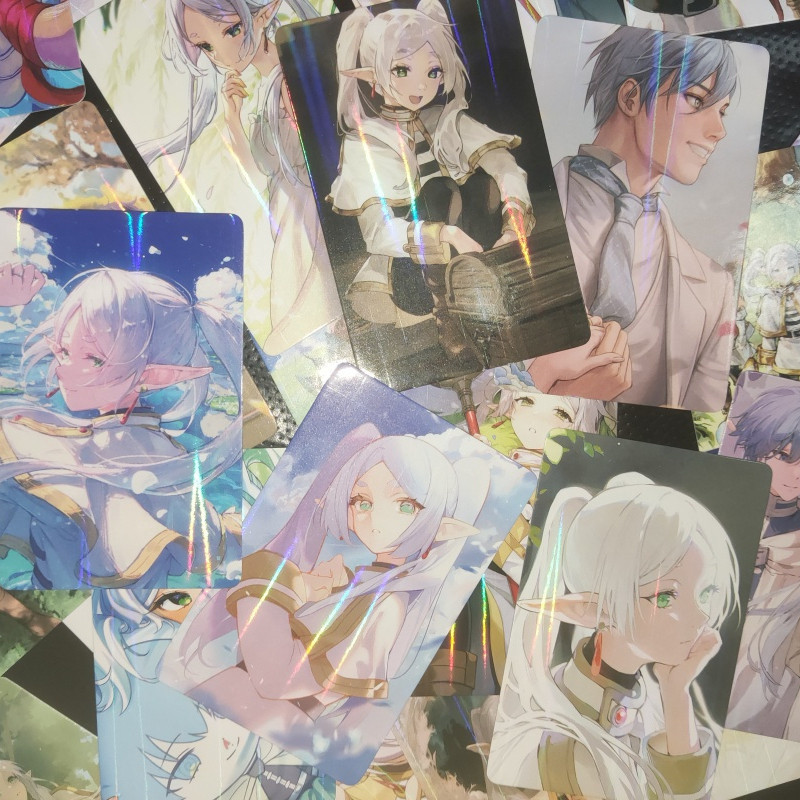 55 PCS Anime Frieren: Beyond Journey's End Single Mini Card Laser Lomo ...