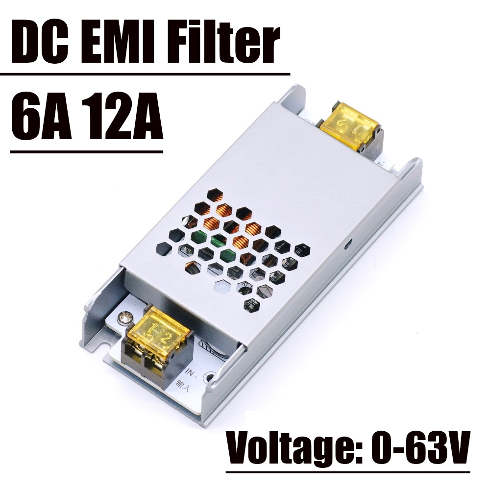 6A 12A DC EMI Filter LC Filter 2-stage Low-pass Electromagnetic ...