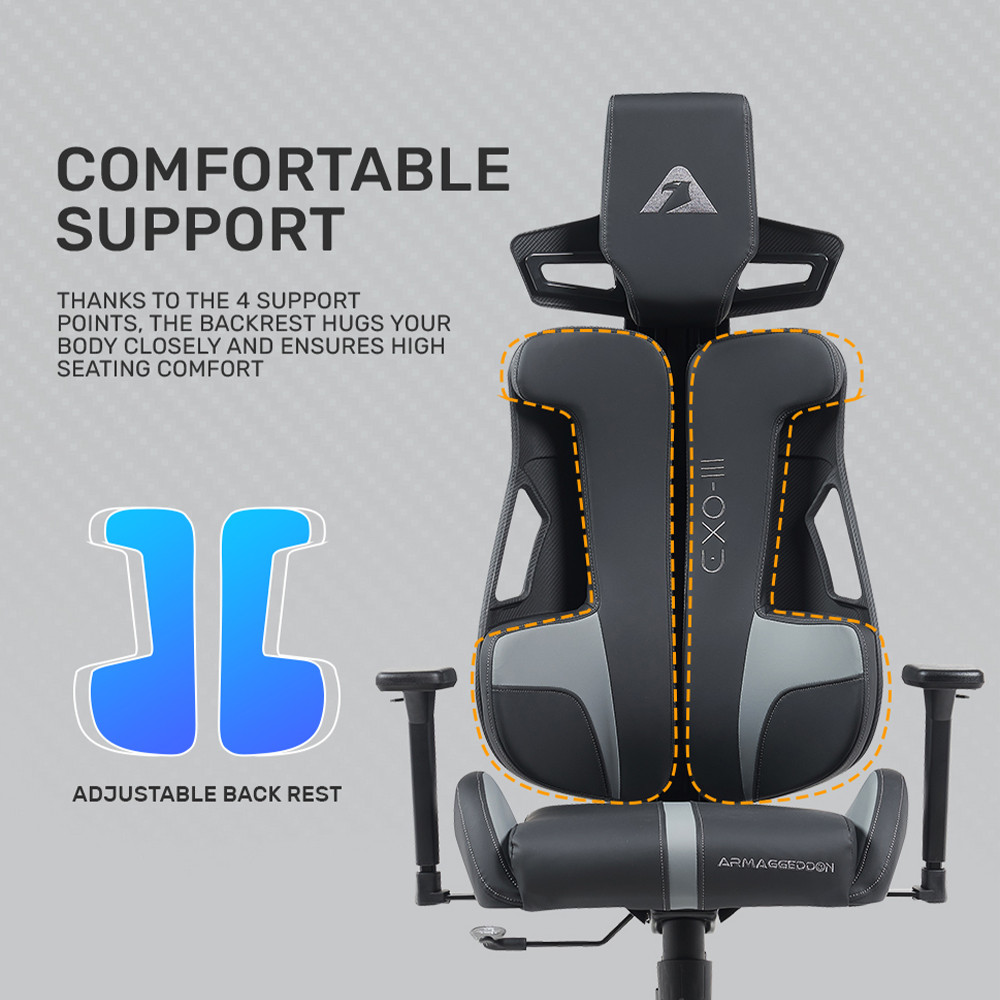 Armaggeddon Exo III Ergonomic Back Support Gaming Chair | Shopee Malaysia