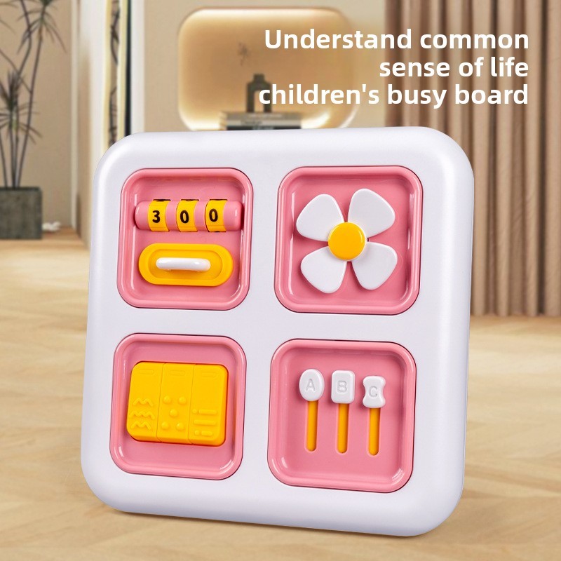 Infant Educational Busy Board With Plastic Material For Motor Skills ...