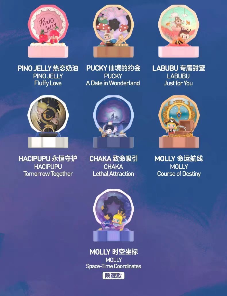POPMART Romantic ring box Series v4 Figures pop mart skullpanda labubu ...