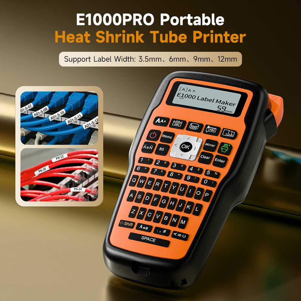 E1000 PRO Portable Heat Shrink Tube Label Printer Industrial Label Printer | Shopee Malaysia