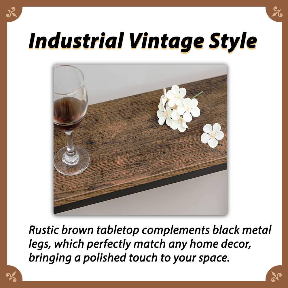 Innohut Industrial Wooden Console Table Bar Table Long High Table Meja ...