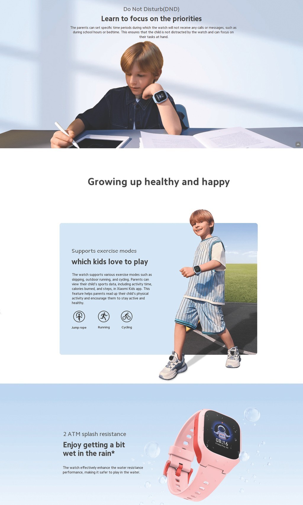 Xiaomi Smart Kids Watch Smartwatch | GPS precise positioning | 2ATM ...