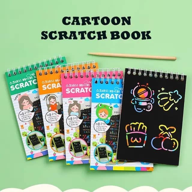 Rainbow Scratch Notebook Colorful Kids Children Drawing Painting ...