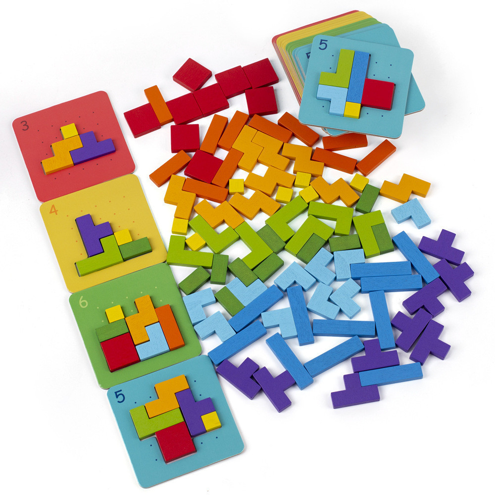 ⭐MY SMART BEAR ⭐Wooden Educational Block Game Children Building and ...