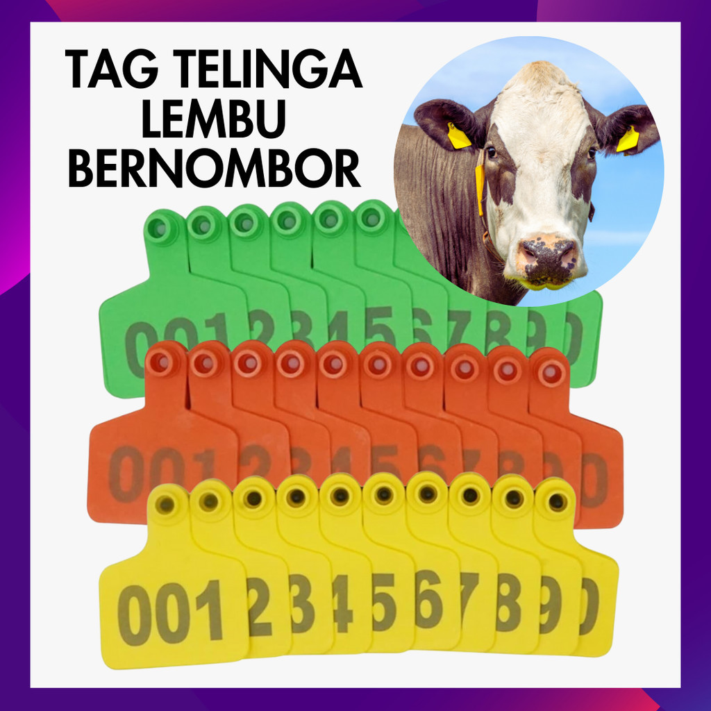 [10 UNIT] TAG TELINGA TERNAKAN BERNOMBOR | RUMINANT EAR TAG WITH ...
