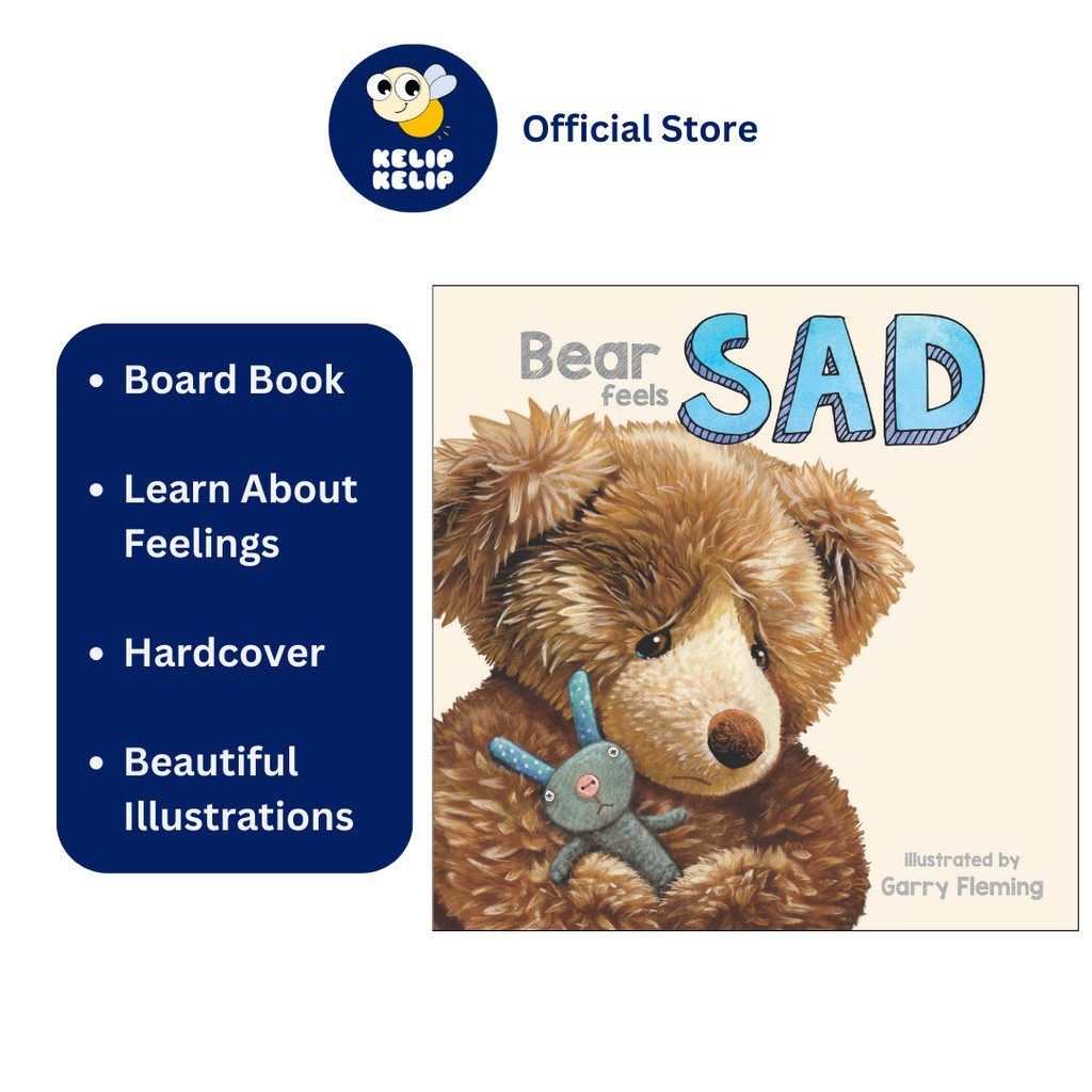 Bear Feels Sad Board Book Hardcover For Kids To Learn Feelings With ...