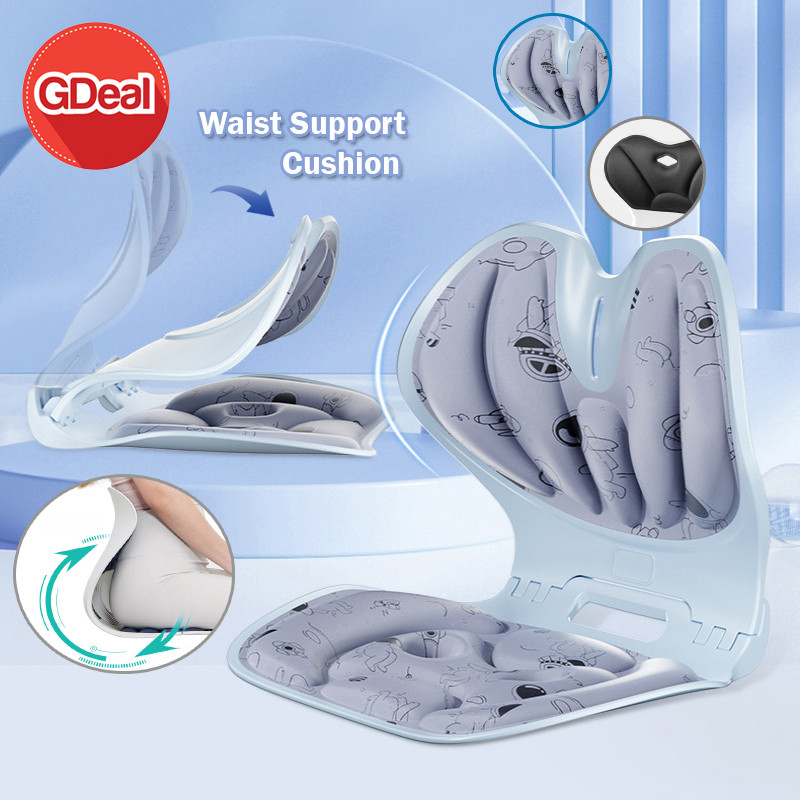 GDeal Waist Support Cushion Sitting Posture Correction Chair Waist Back ...