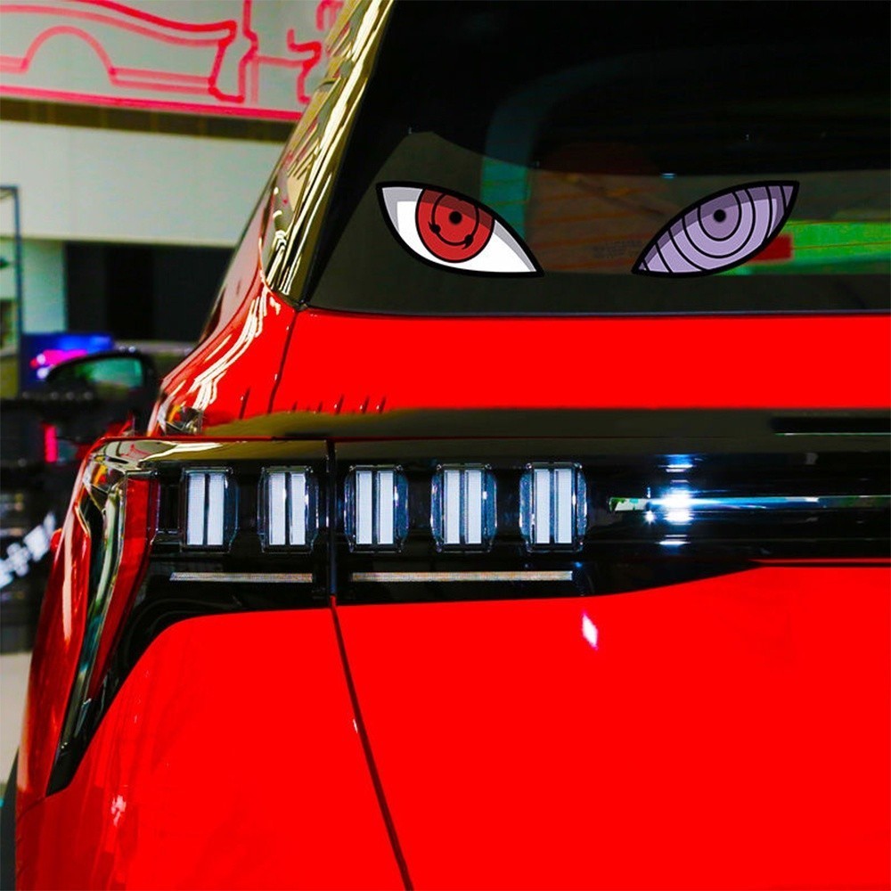 Reflective Demon Eyes Motorcycle Sticker Funny Stickers Hokage Cartoon ...