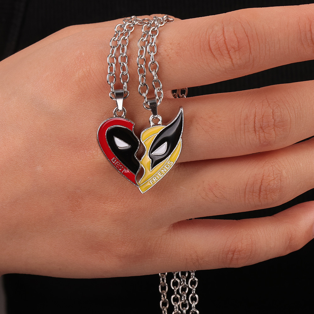 European American Style Deadpool Wolverine Necklace - Trendy Romantic ...