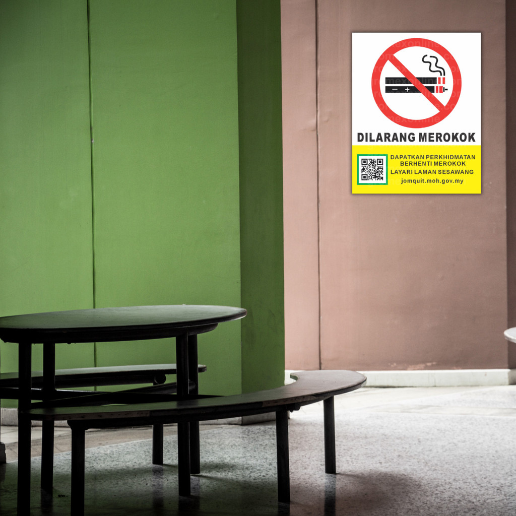 [LATEST 2025 ] No Smoking No Vaping Sticker Signage Papan Tanda ...