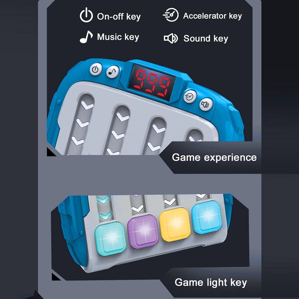 Musical Rhythm Board Game Kids Toys Lighting Music Quick Push Button ...