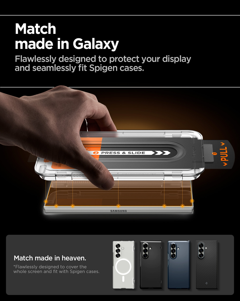 Spigen Samsung Z Fold 7 Tempered Glass [1 Pack] Glas.tR EZ Fit Pro HD ...