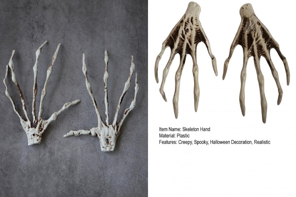 Angelorid| Halloween Skeleton Hand Decoration Realistic Halloween Hands ...