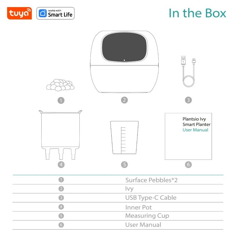 Tuya Ivy Intelligence AI Pet Flowerpot Planting Robot 7 Smart Sensors ...