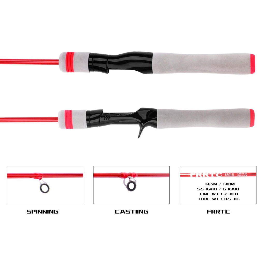 FRRTC READY STOCK UL Fishing Rod Carbon Fiber Rod Spinning/Casting ...