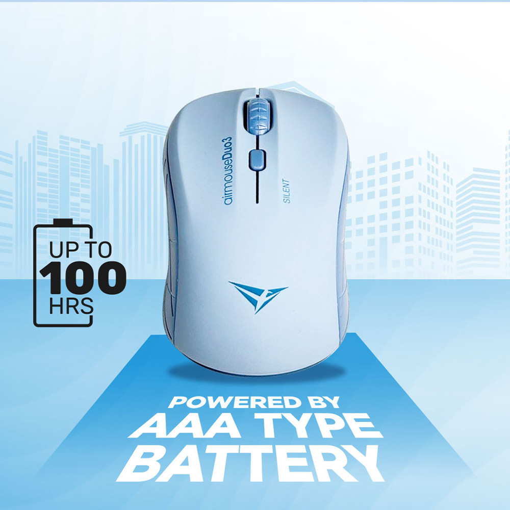 Alcatroz AirMouse Duo 3 Bluetooth + Wireless 2.4G 1600 CPI Silent Mouse ...