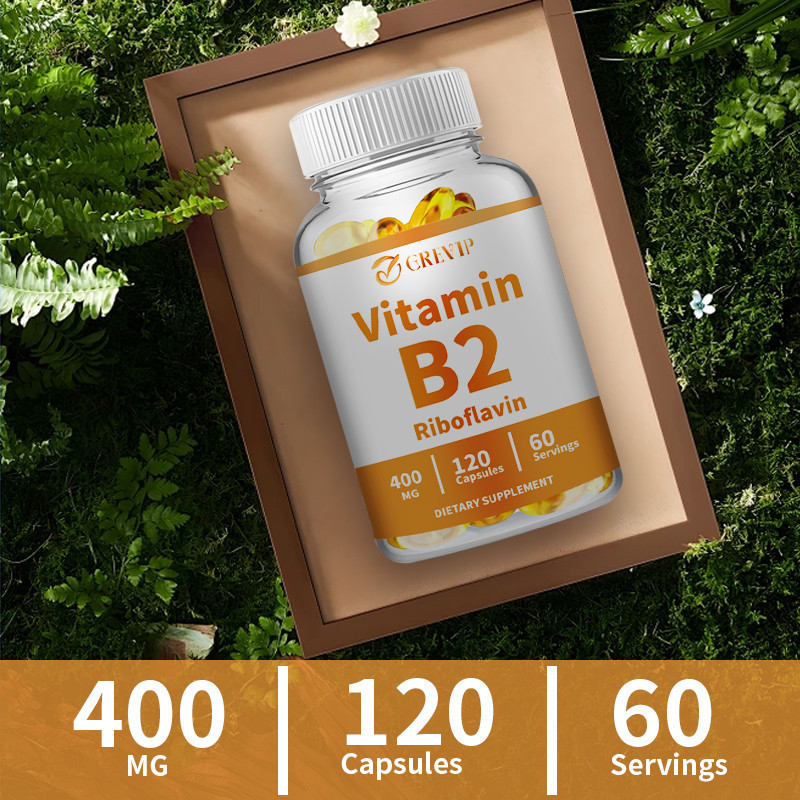 VITAMIN B2 Riboflavin, 400 mg - Supports blood, nervous system, energy and metabolic health, non ...