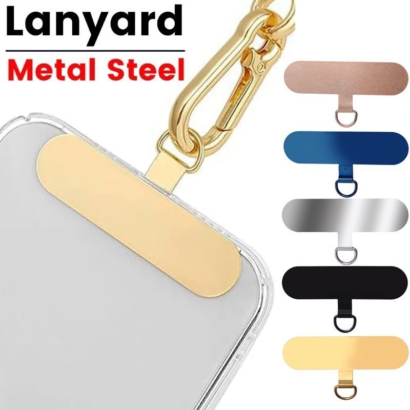 Universal Phone Lanyard Tab - Metal Ring Sticker for Anti-Loss ...