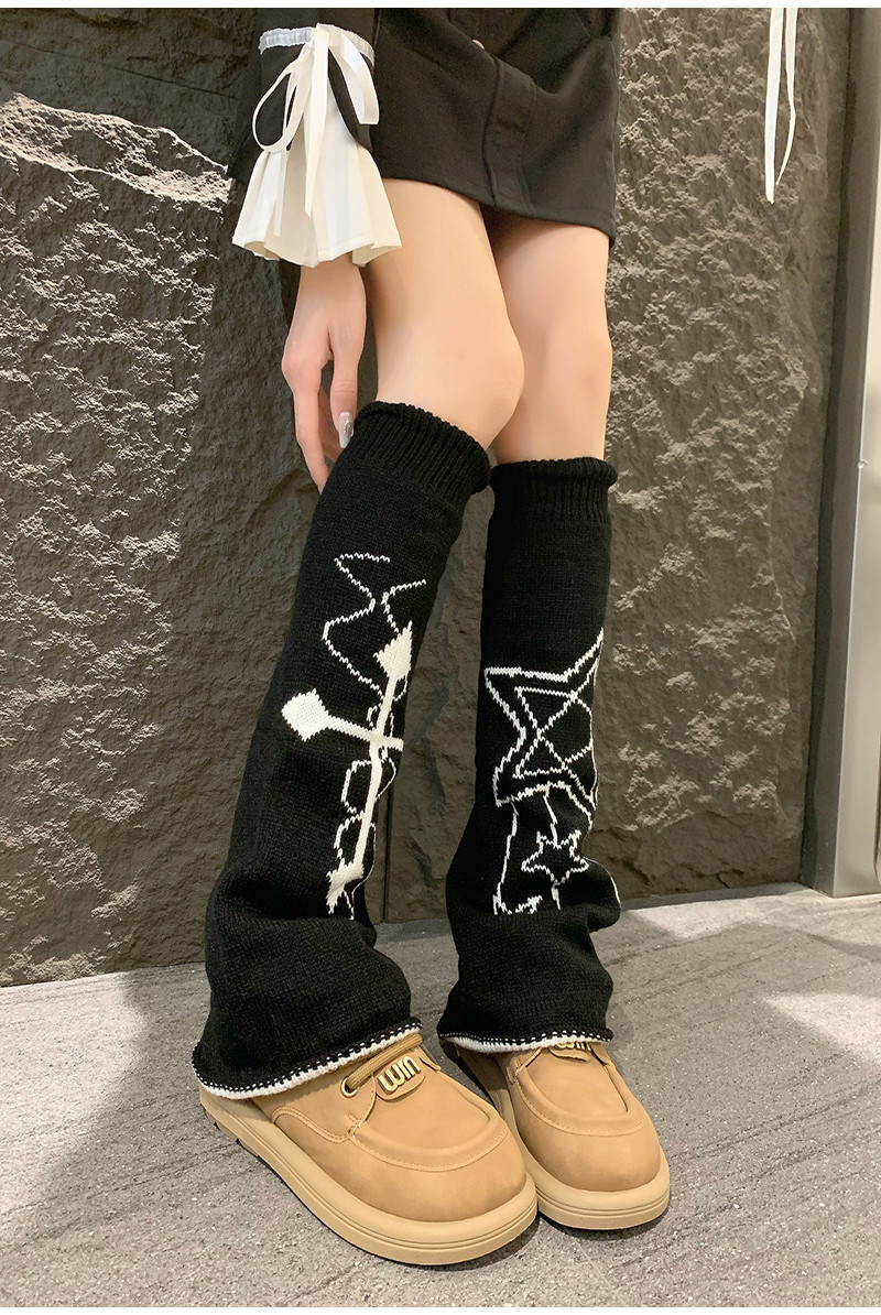 JK Girl Pile Socks Net Shooting Star Arrow Socks Spicy Girl New Y2K ...