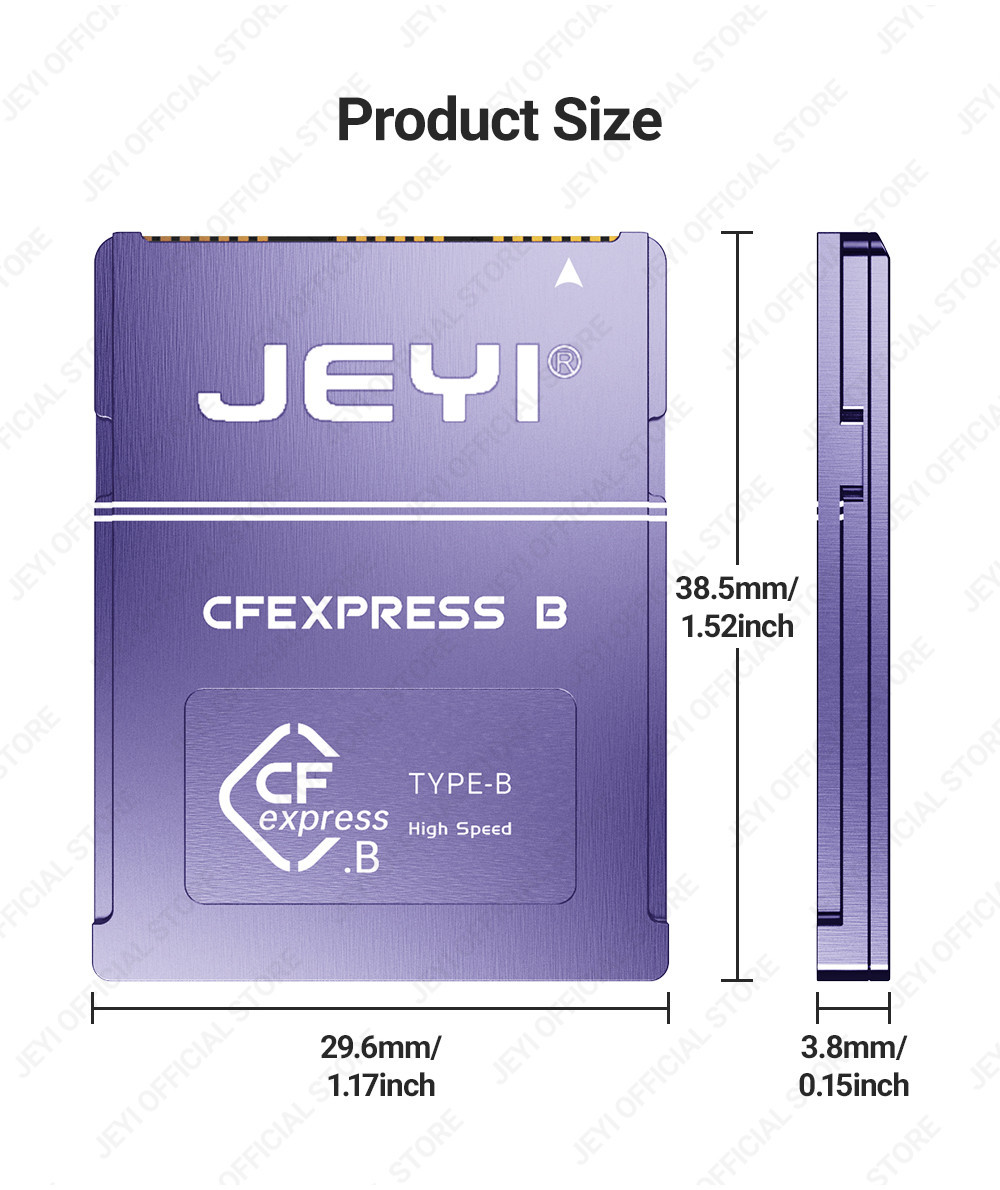 JEYI CFexpress Card Reader, USB 3.2 Gen2 10Gbps CFE Type B Reader ...