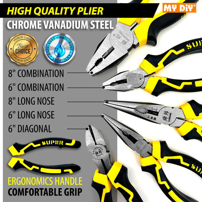 MYDIYHOMEDEPOT - CR-V HIGH QUALITY 6" OR 8" COMBINATION PLIER / LONG ...