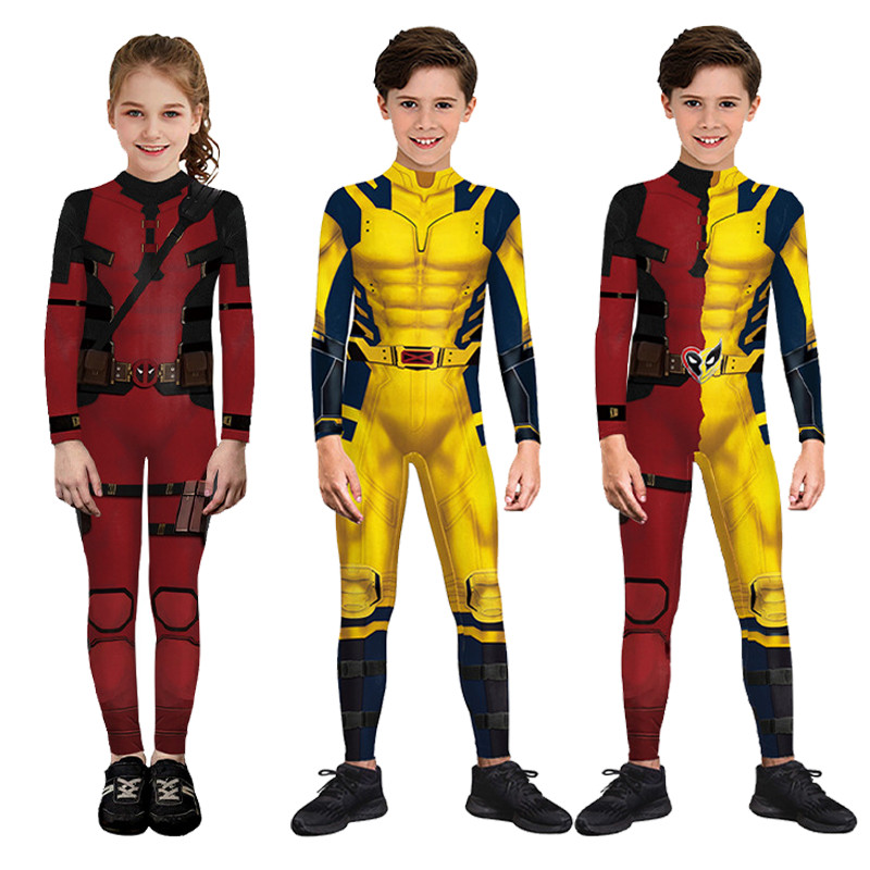 Deadpool & Wolverine Halloween Cosplay Costume Muscle Jumpsuit For ...
